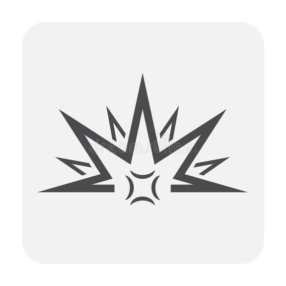 Explode icon black stock vector. Illustration of hazard - 184153146