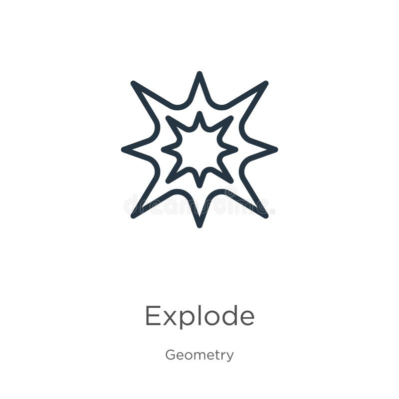 Explode Icon Vector. Trendy Flat Explode Icon from Geometry Collection ...
