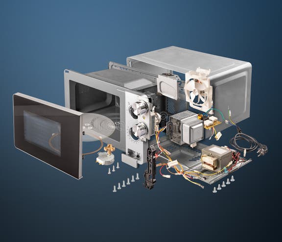 Explode View of a Microwave Stock Image - Image of cutout, clean: 266470711