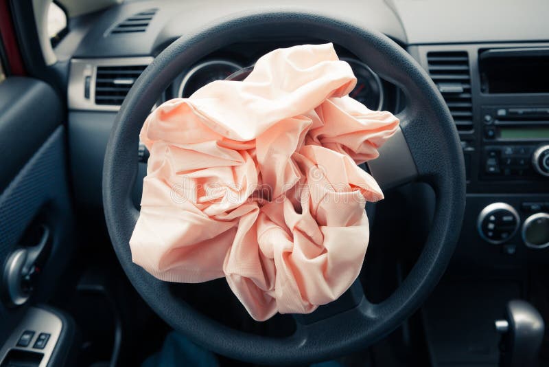 Opened airbag stock photo. Image of detail, damage, development - 33724790