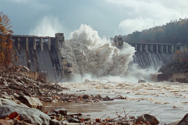 Exploded Dam after a Missile Hit Stock Photo - Image of attack, russia ...
