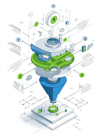 Exploded Diagram Illustrating the Components and Steps of a Scam Funnel ...