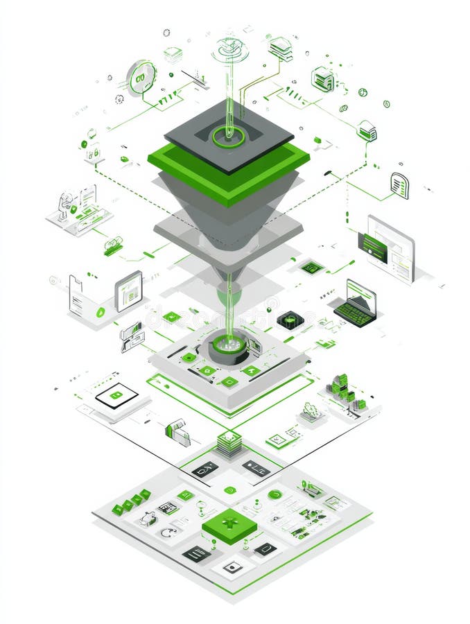 Exploded Diagram Illustrating the Step-by-Step Process of a Scam Funnel ...