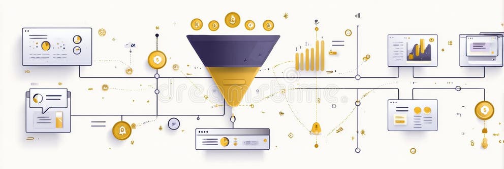 Exploded Diagram Showcasing the Scam Funnel Process with Clear Layout ...