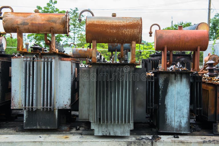 Exploded Electric Transformers Stock Image - Image of remains ...