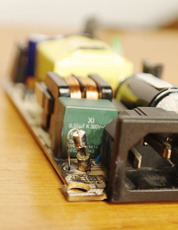 Destroyed Old Fuse Box Surrounded with Crumbling Wall Stock Photo ...