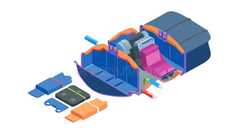 Exploded Isometric View of a Disassembled Modular Device, Vector Design ...