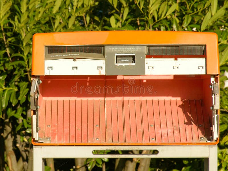 Exploded Orange Dutch Mail Box Stock Image - Image of explosive ...