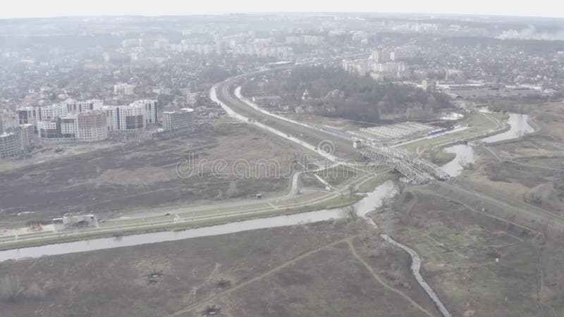 Exploded Railway Bridge. War in Ukraine Stock Footage - Video of ...