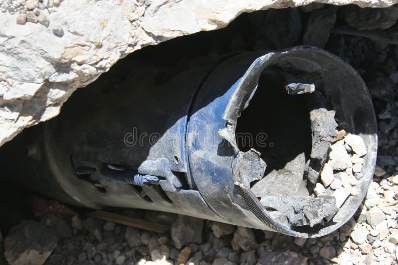 Exploded Short-range Missile Stock Photo - Image of shell, cleft: 103667344
