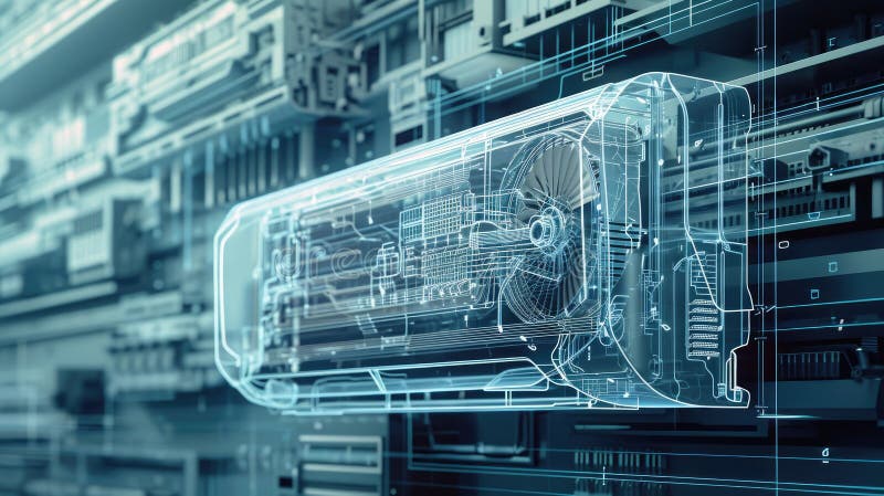 Exploded View of Air Conditioner Components Stock Photo - Image of hvac ...
