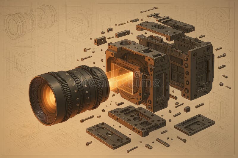Exploded View of Air Conditioner Components Stock Photo - Image of hvac ...