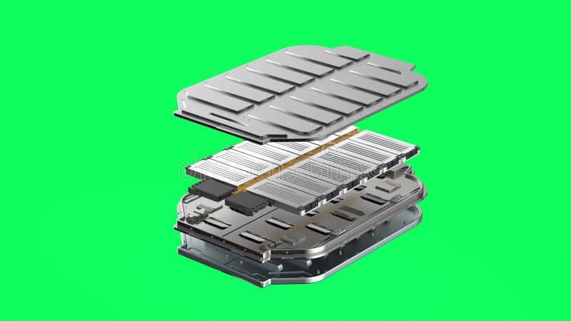 Exploded View of Electric Vehicle Battery or Pack of Lithium-ion Pouch ...