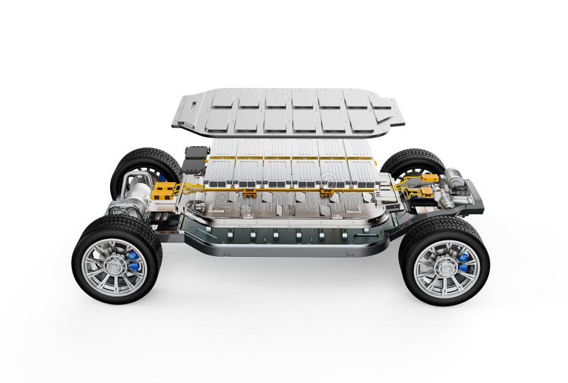 Exploded View of Ev Car or Electric Vehicle with Battery Pouch Cells ...