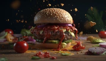 Hamburger Exploded View Stock Photos - Free & Royalty-Free Stock Photos ...
