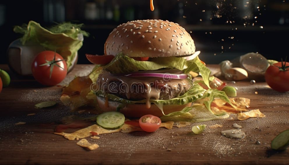 Hamburger Exploded View Stock Photos - Free & Royalty-Free Stock Photos ...