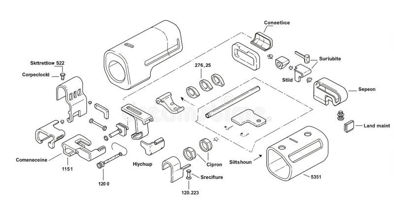 Exploded View of a Mechanical Assembly, Showcasing Various Components ...