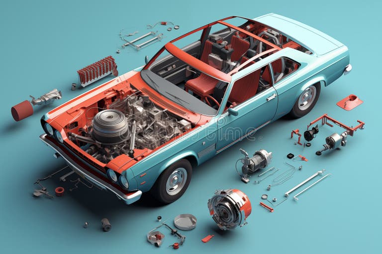 Exploded Car Stock Illustrations – 197 Exploded Car Stock Illustrations ...