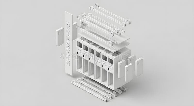 Isometric Station Batteries Storage Stock Illustrations – 68 Isometric ...