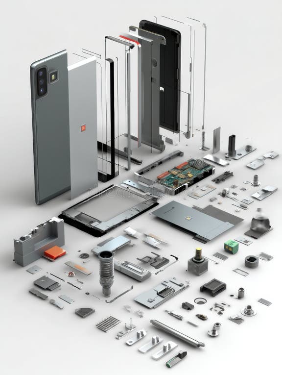 Modular Smartphone Concept with Detailed Exploded View Showcasing ...