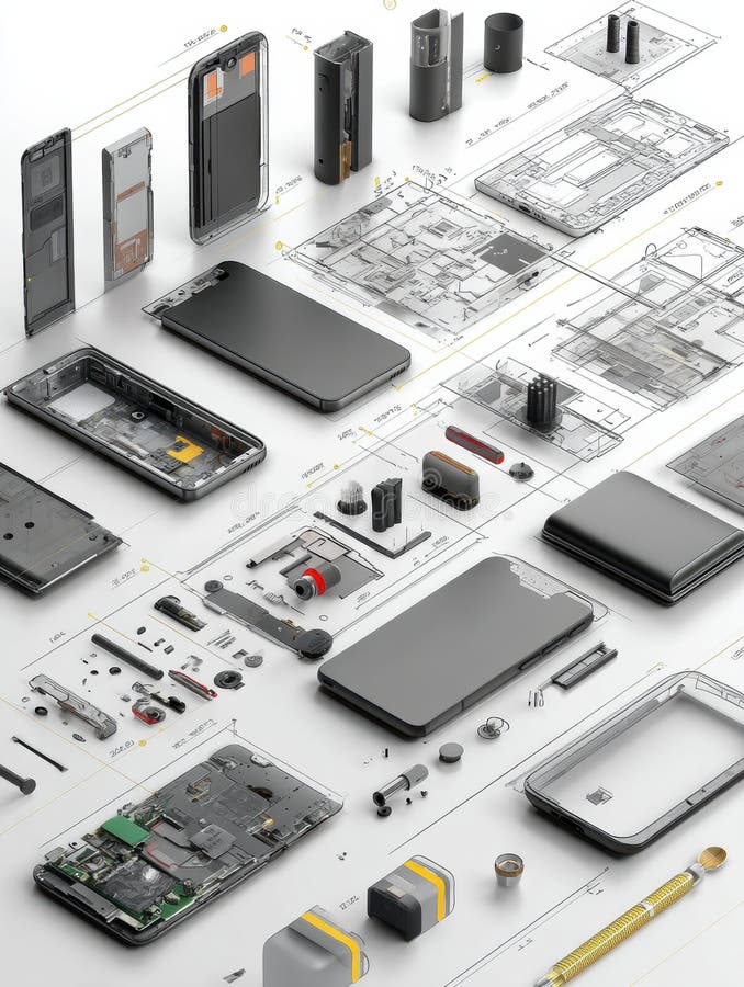 Exploded View of Air Conditioner Components Stock Photo - Image of hvac ...
