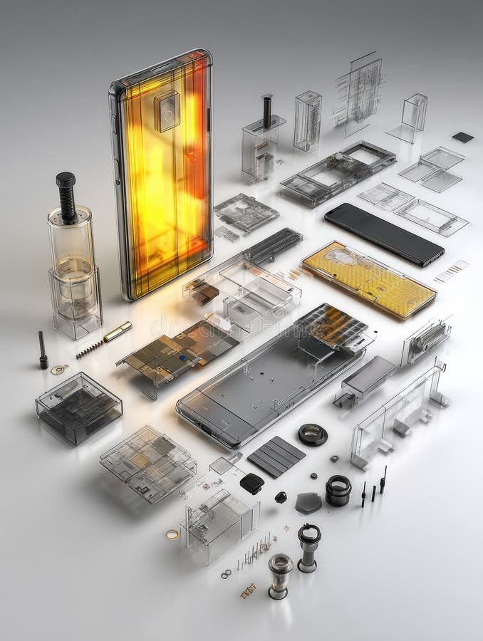Modular Smartphone Concept Shown in Exploded View Demonstrating ...