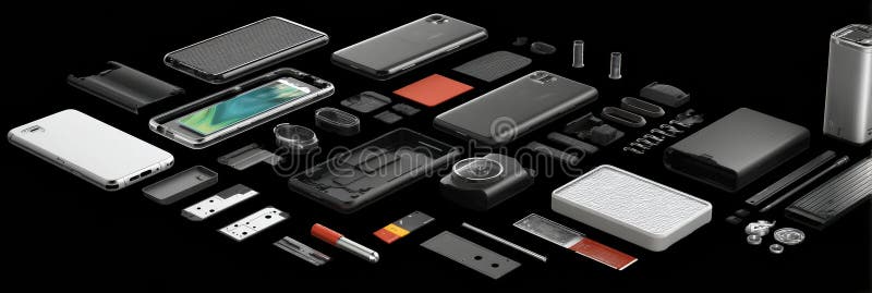 Modular Smartphone Concept Shown in Detailed Exploded View Highlighting ...