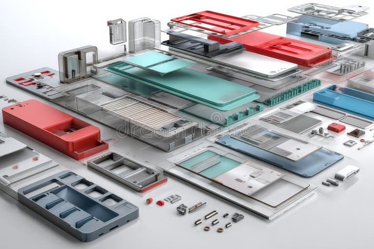 Modular Smartphone Concept Displayed in Exploded View Highlighting ...