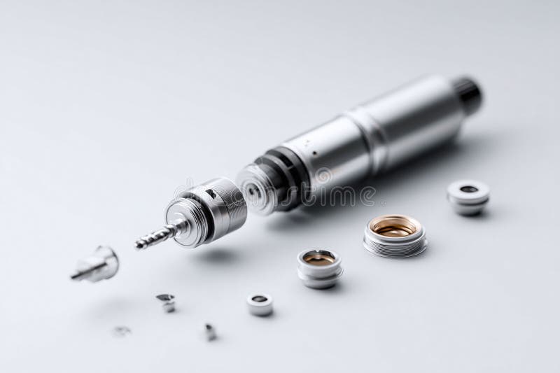 Exploded View of a Precision Metal Device, Showing Its Intricate Parts ...