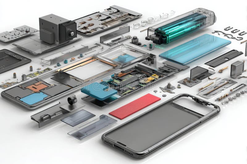Exploded View of Innovative Modular Smartphone Concept Showcasing ...