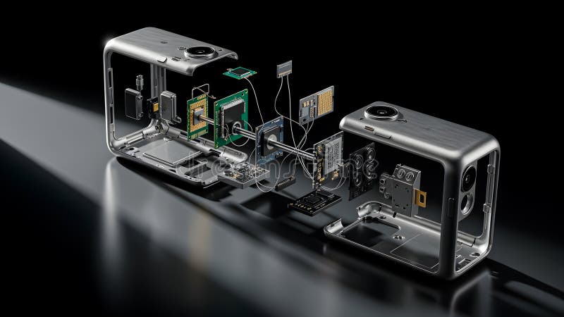 Exploded View Showcases Internal Phone Components, Revealing Technology ...