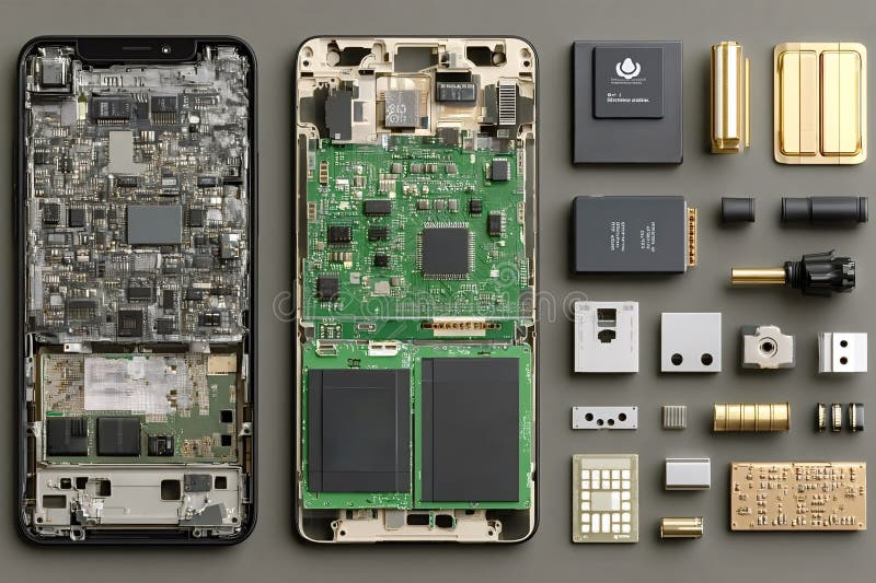 Smartphone Internal View Battery Components Stock Photos - Free ...