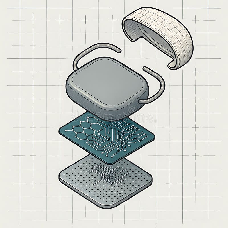 Exploded View of Electric Vehicle and Components Stock Illustration ...