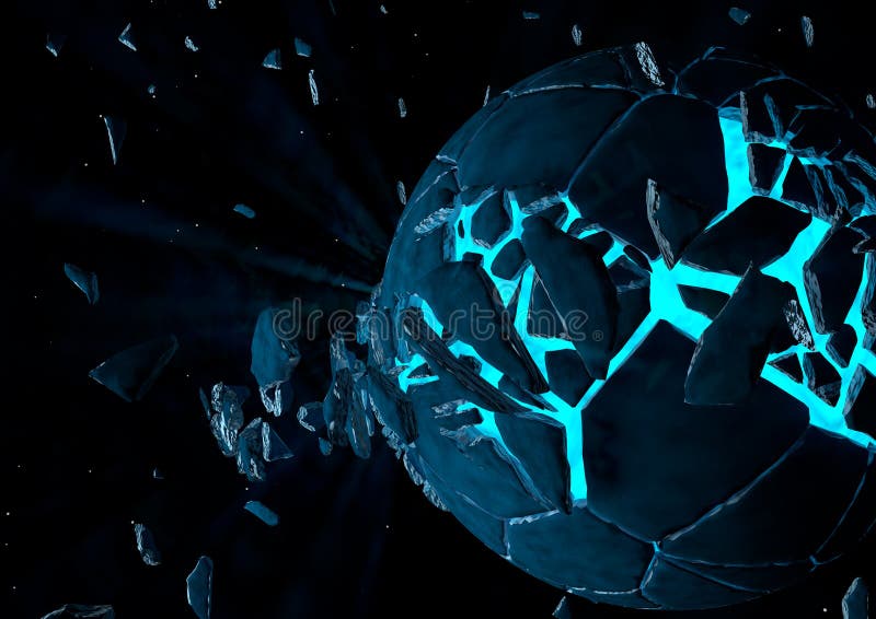 Explodierender Planet stock abbildung. Illustration von explosion ...