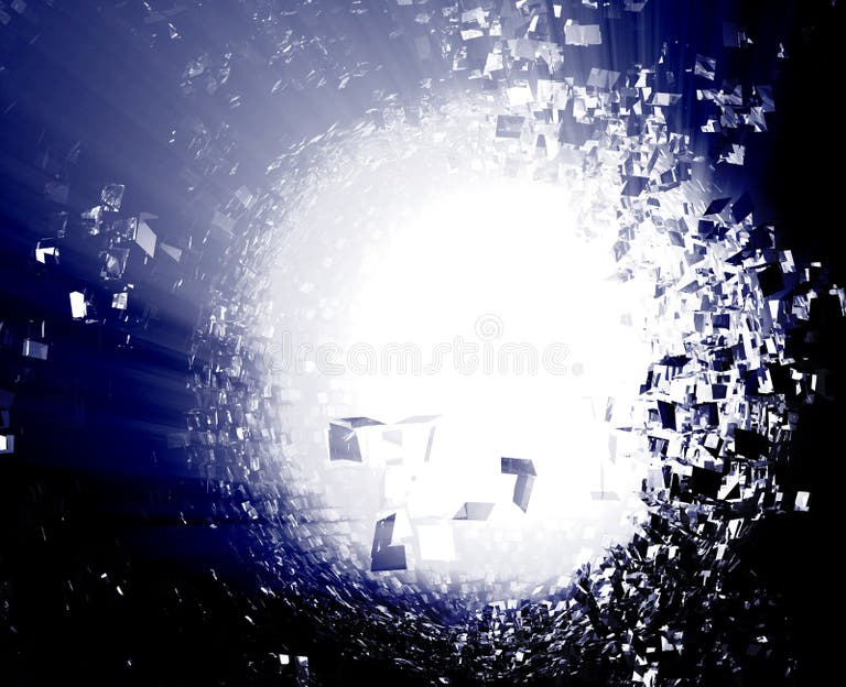 Exploding abstract stock illustration. Illustration of shining - 9664543