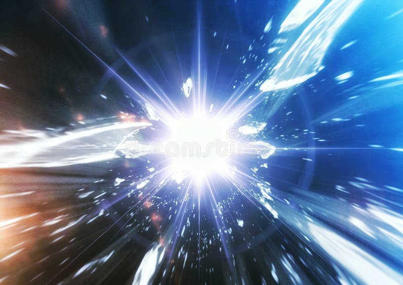 Exploding Abstract Blue Rays Background Stock Illustration ...