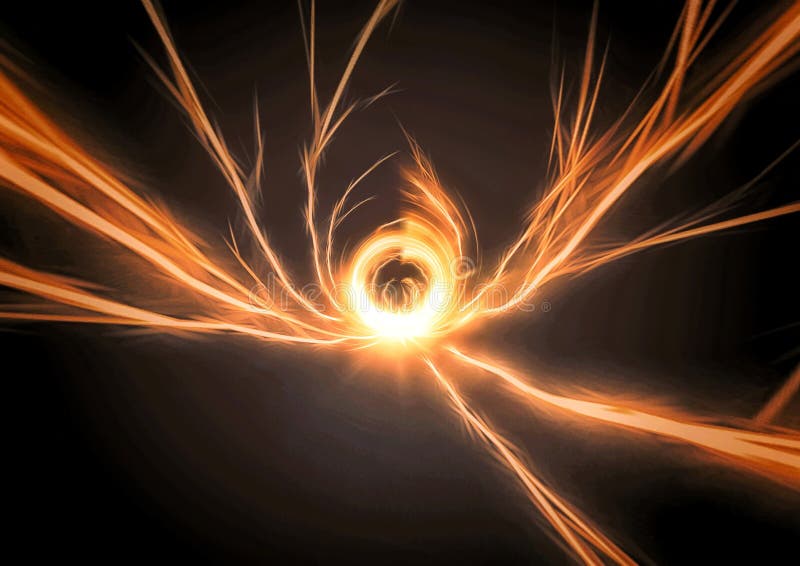 Exploding Abstract Fire Flame Background Stock Illustration ...