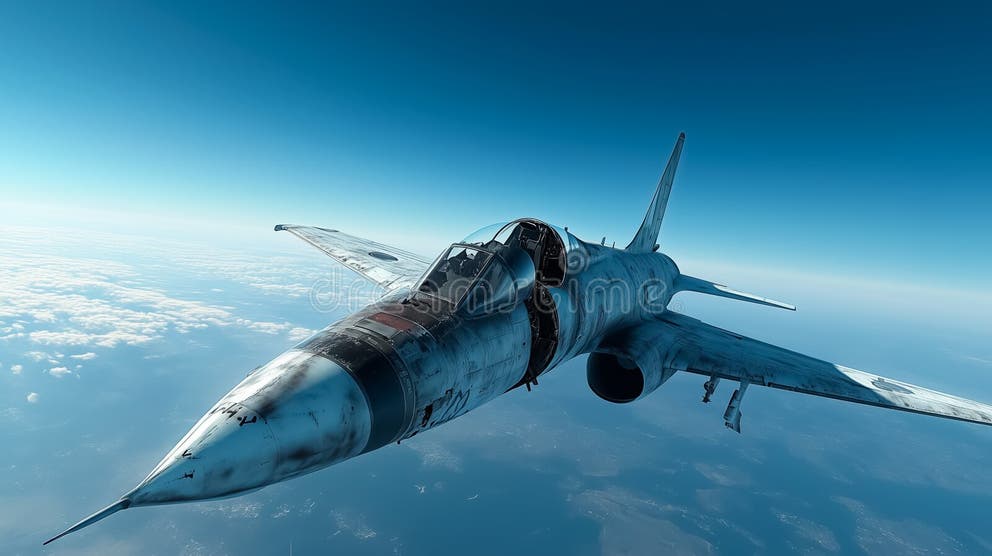 An Exploding Airplane in the Sky. Shooting Down an Airplane in the Sky ...