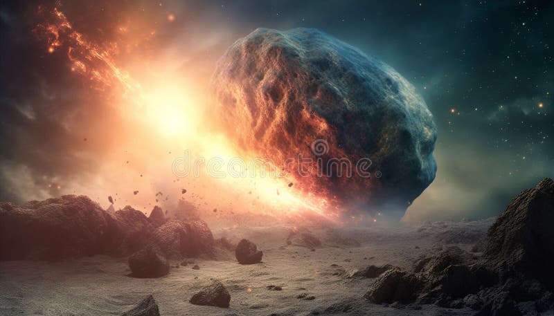 Exploding Alien Spaceship Creates Mystery in Star Field Atmosphere ...