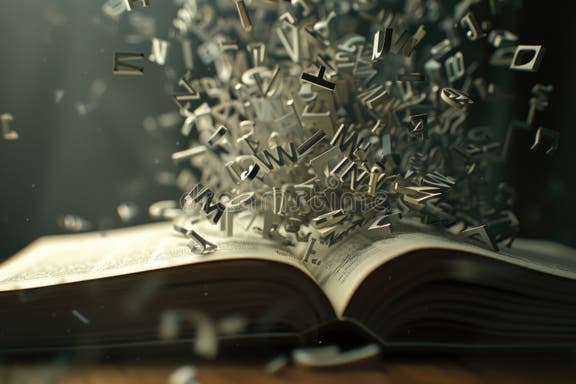 Exploding Alphabet: Dynamic Letters Burst from an Opened Book in ...