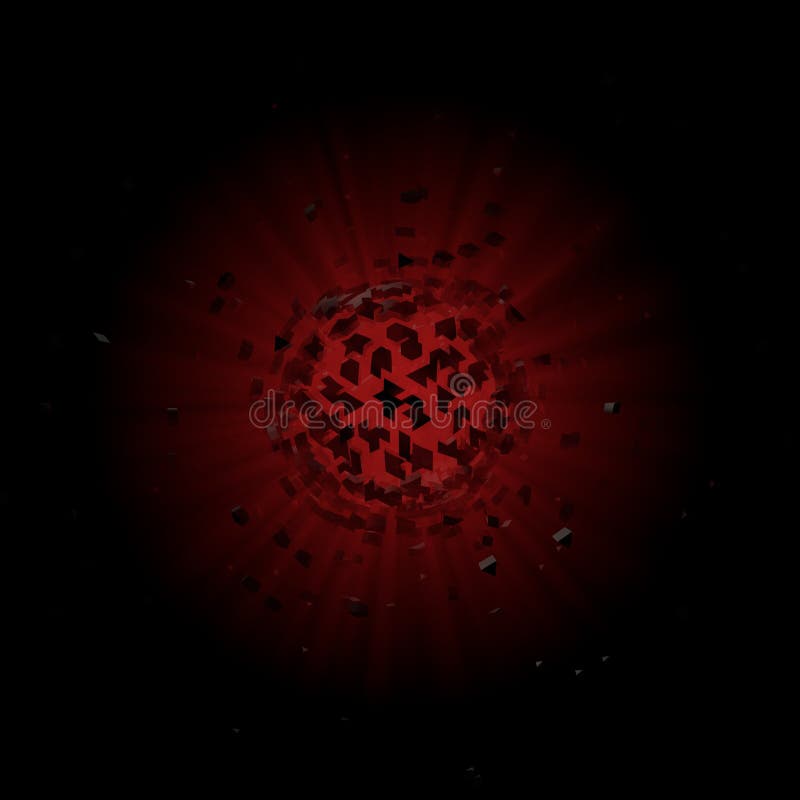 Exploding Ball Could Represent New Beginnings or Ideas Stock ...