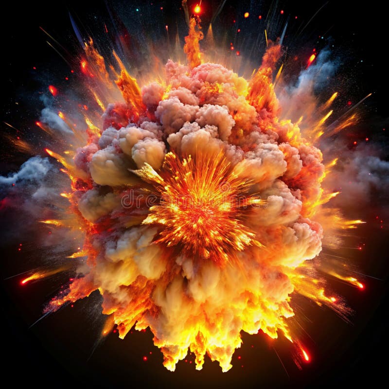 Exploding Ball Could Represent New Beginnings or Ideas Stock ...