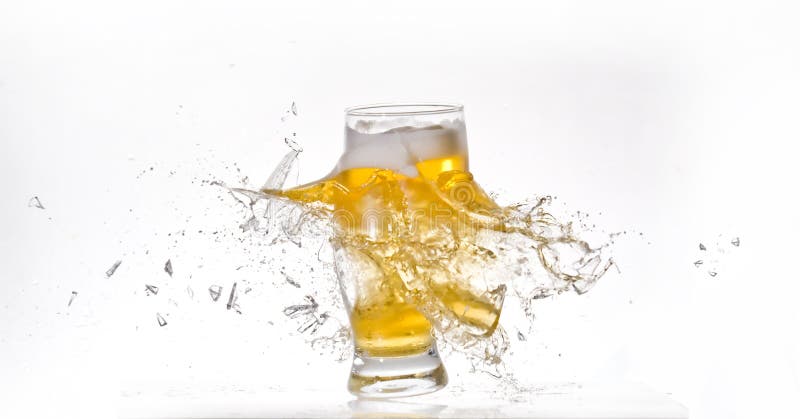 Exploding Beer Glass stock photo. Image of explodes, breaks - 19785096