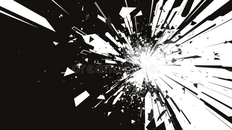 Exploding Black and White Cubes in Motion. Dramatic Visual Effect ...