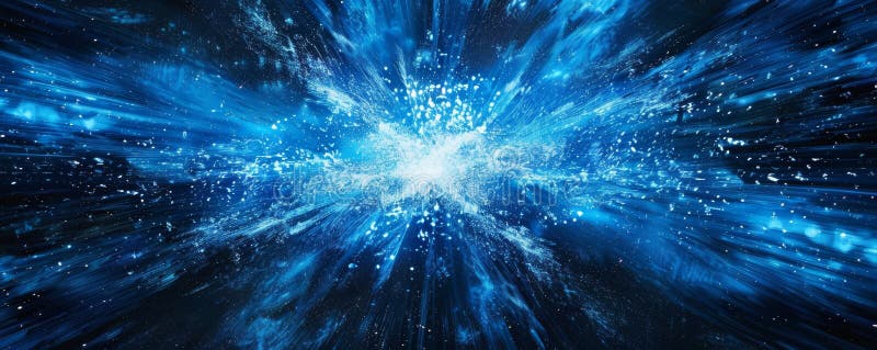 Exploding Blue Cosmic Energy Burst Stock Image - Image of galaxy, star ...