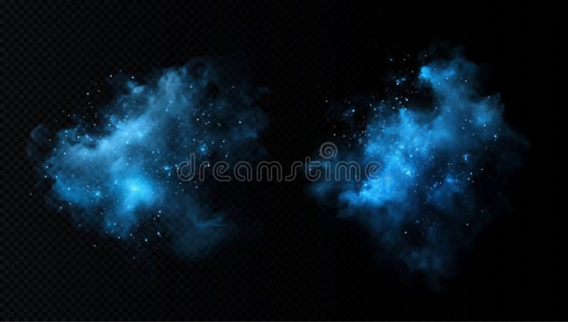 Exploding Blue Dust with Textured Smoke an Abstract, Colorful ...