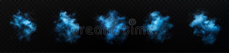Exploding Blue Dust with Textured Smoke an Abstract, Colorful ...