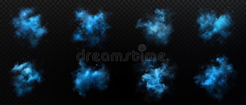 Exploding Blue Dust with Textured Smoke an Abstract, Colorful ...