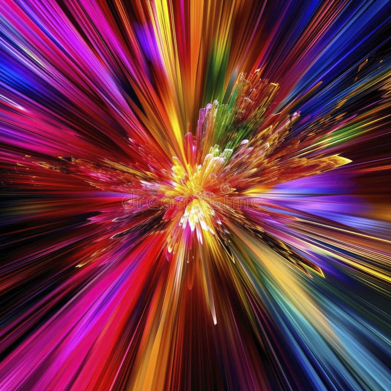 Exploding Bolts of Lights Electricity Energy Stock Illustration ...