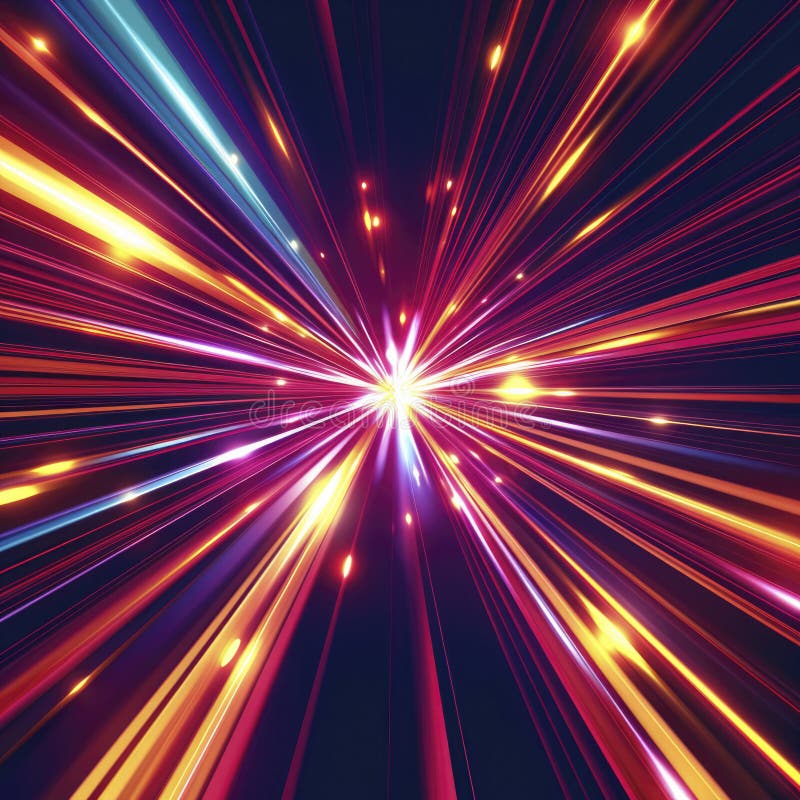 Exploding Bolts of Lights Electricity Energy Stock Illustration ...